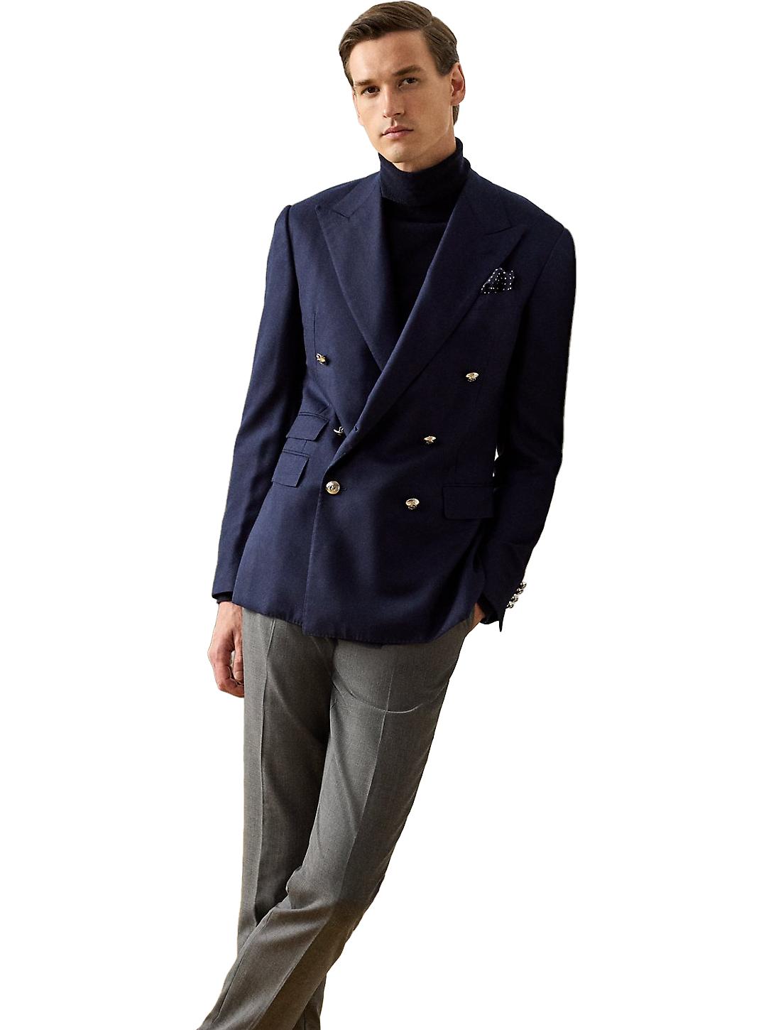 RALPH LAUREN Ralph Lauren Gregory Hand-Tailored Wool Serge Trousers